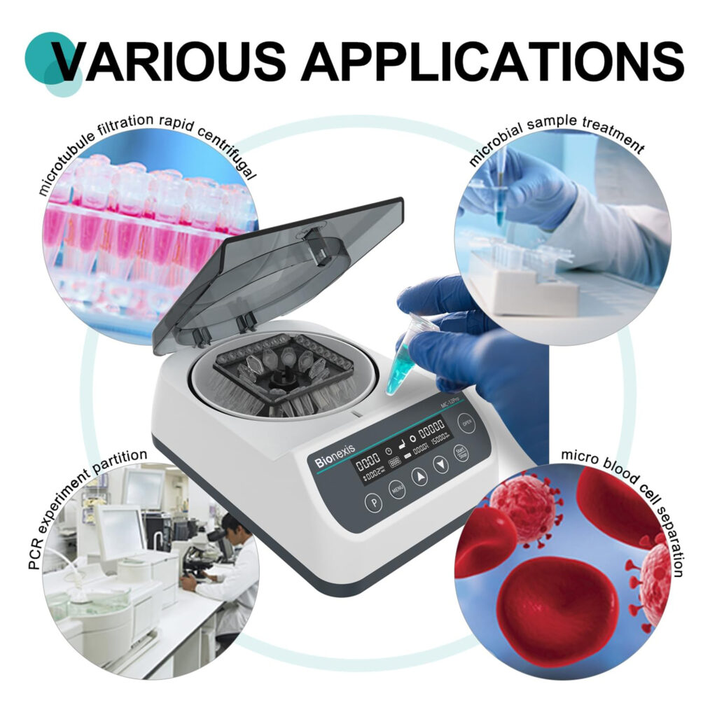 High Speed Micro-Centrifuge Machine 12000rpm , 3 in 1 Rotor for 0.2/0.5 ...